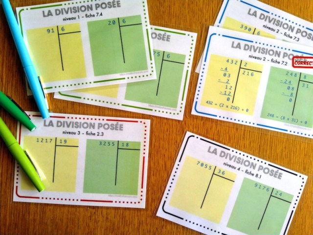 Fiches De Travail Mathématiques Sur La Division Division Cahier De