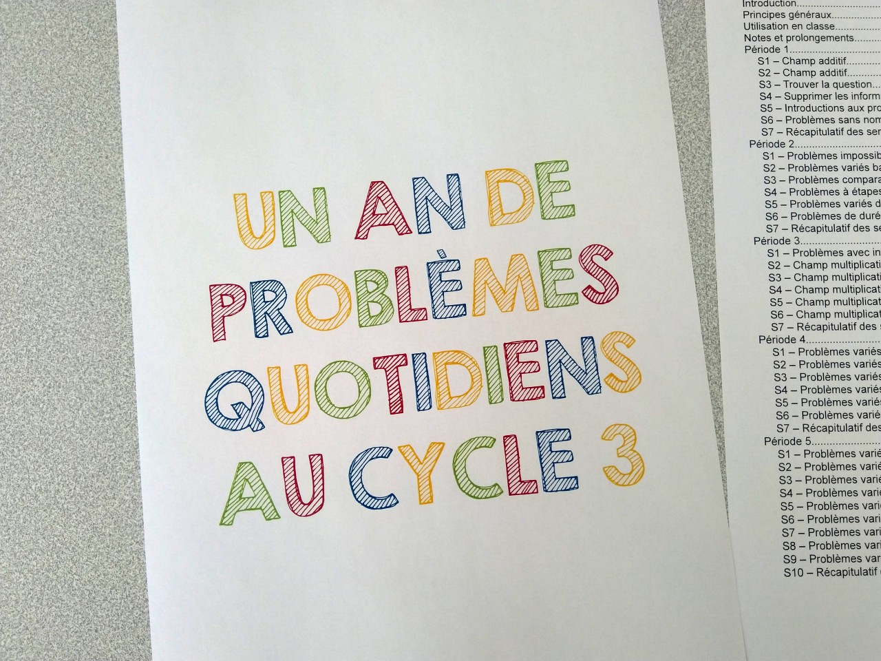Un an de problèmes quotidiens au cycle 3 | maître françois