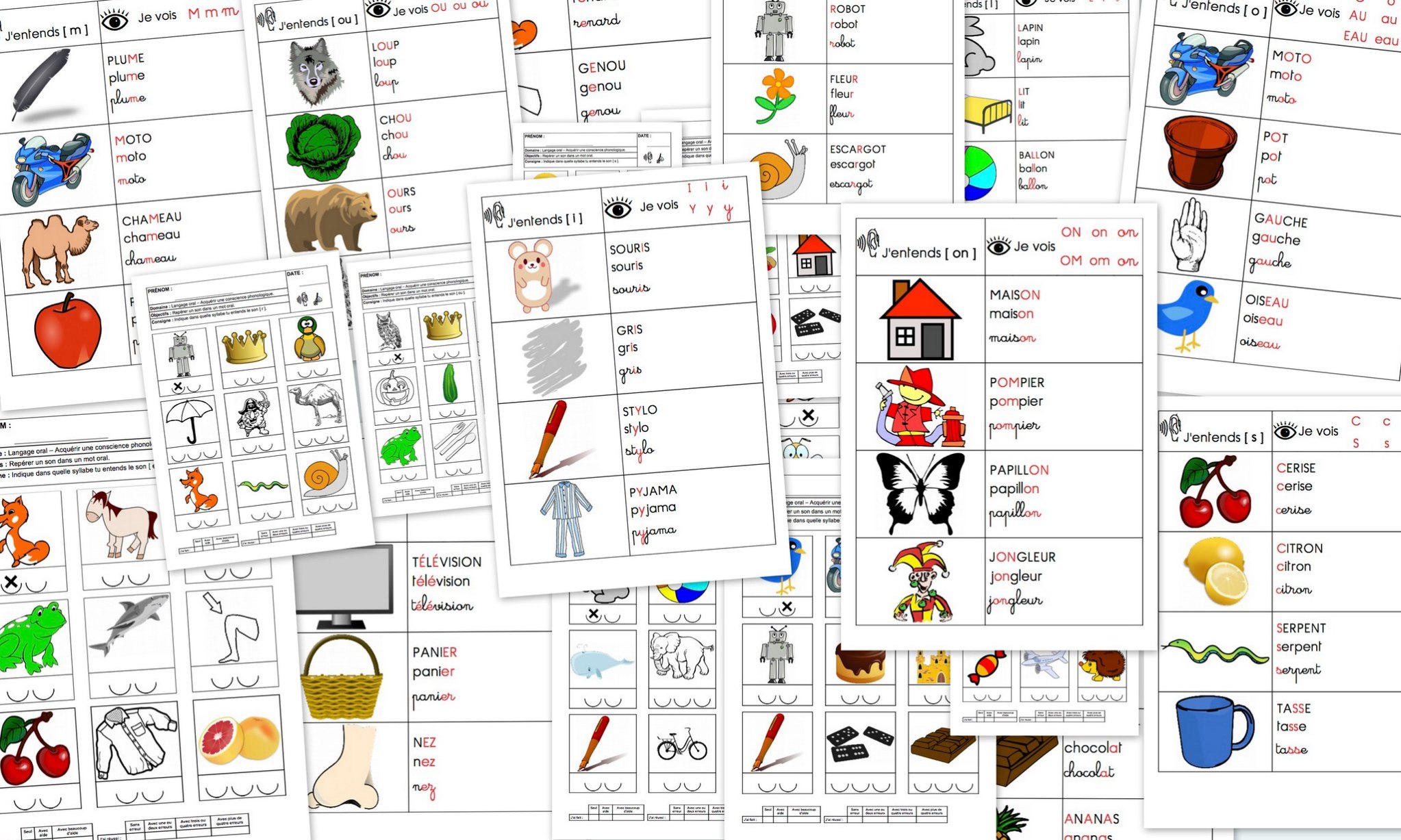 Fiches sons phonologie GS | maître françois
